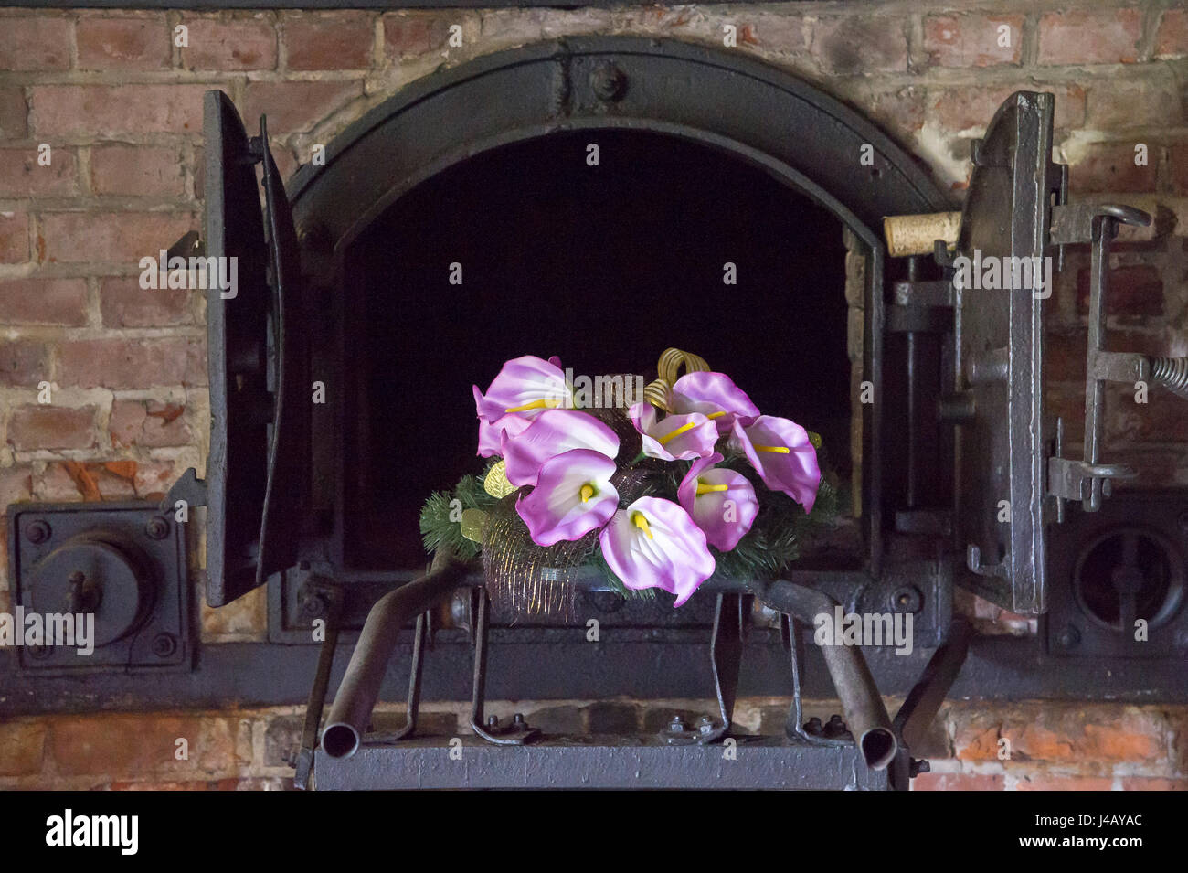 Inside crematory in Nazi German concentration camp KL Stutthof in 72 ...