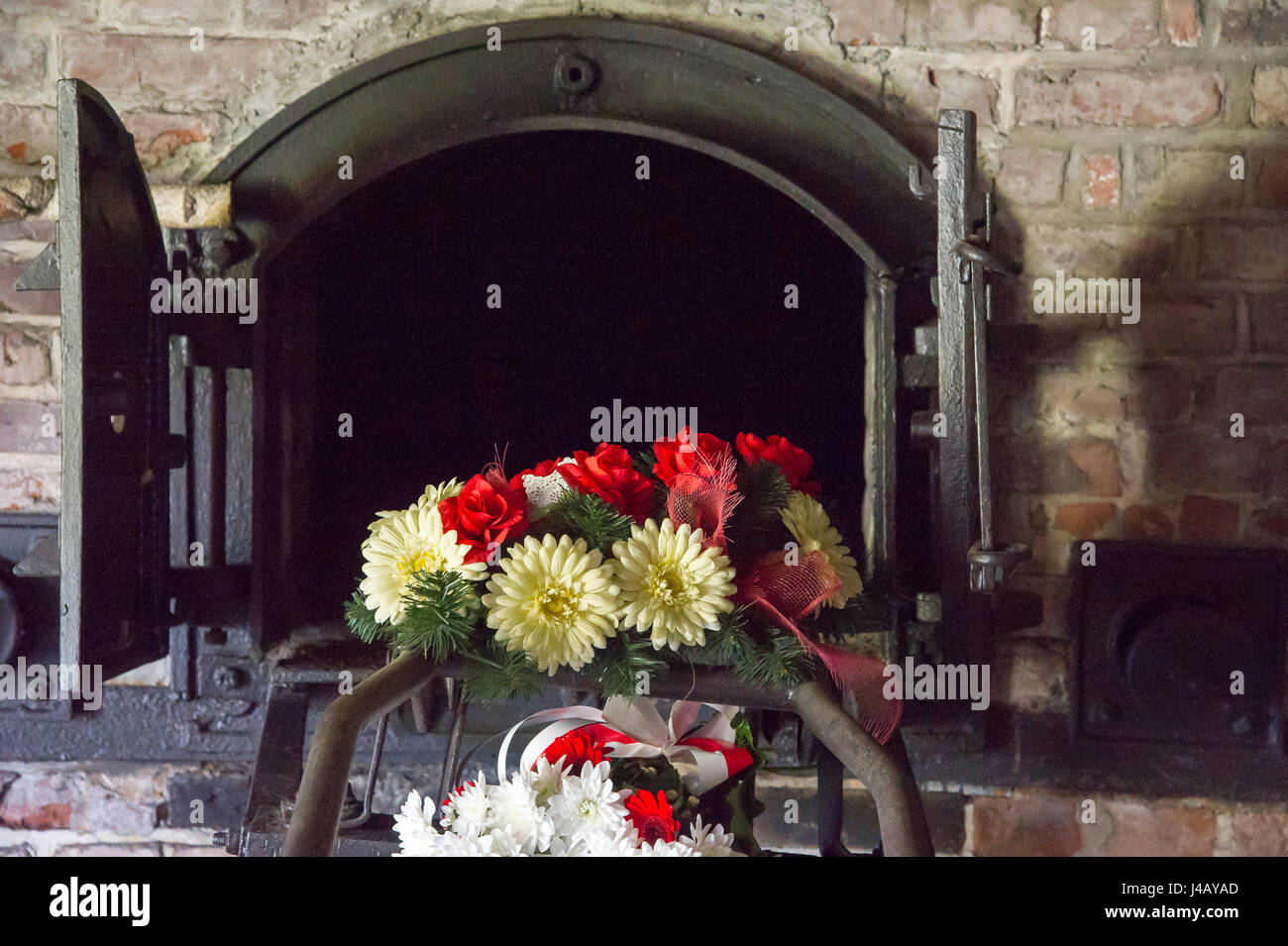 Inside crematory in Nazi German concentration camp KL Stutthof in 72 ...