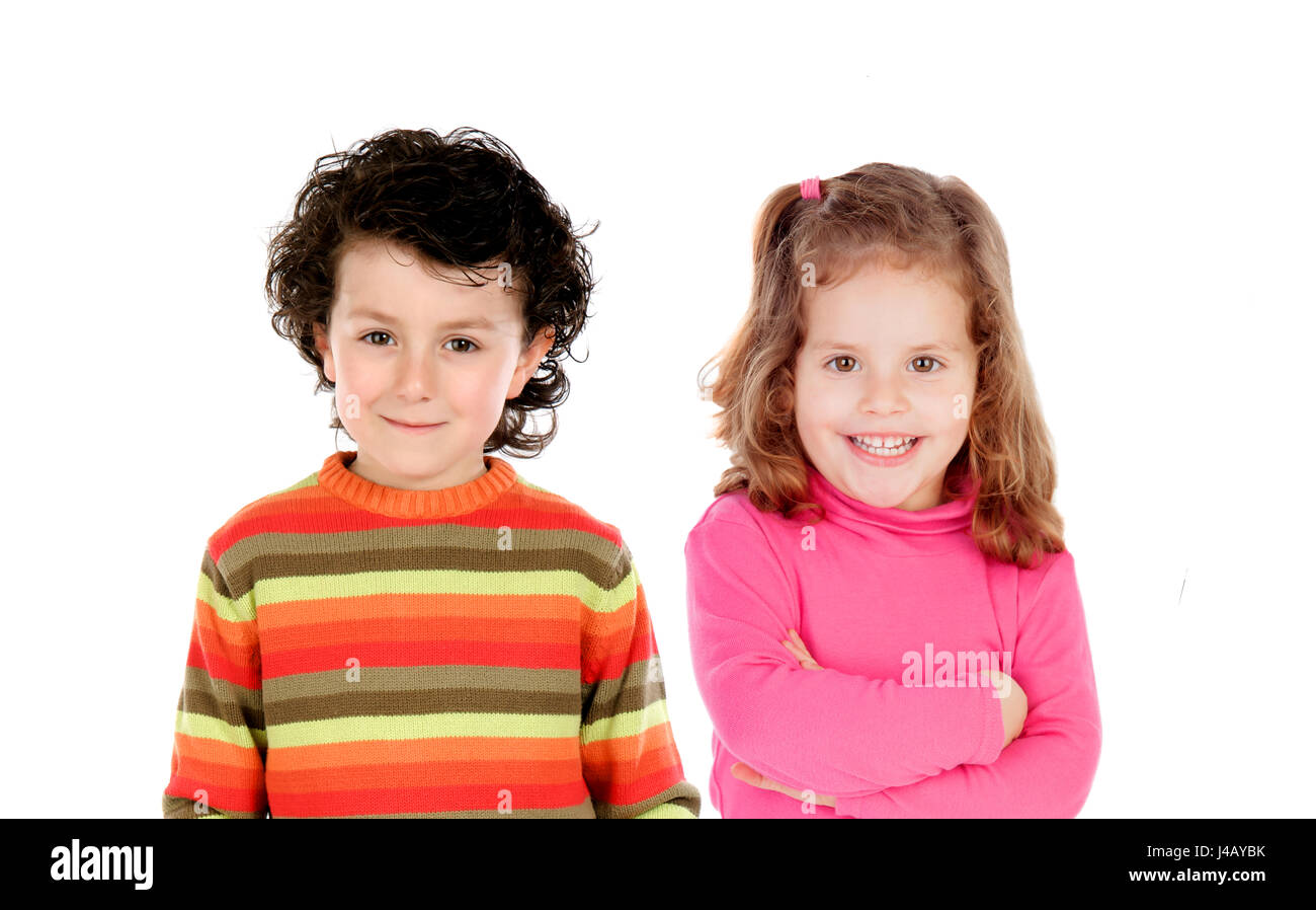 Beautiful children isolated on a white background Stock Photo - Alamy