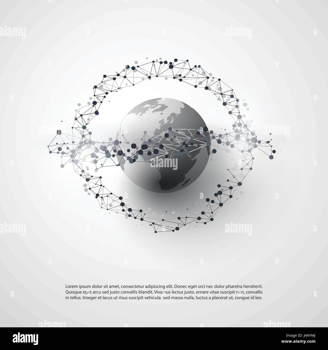 Abstract Cloud Computing and Global Network Connections Concept Design ...