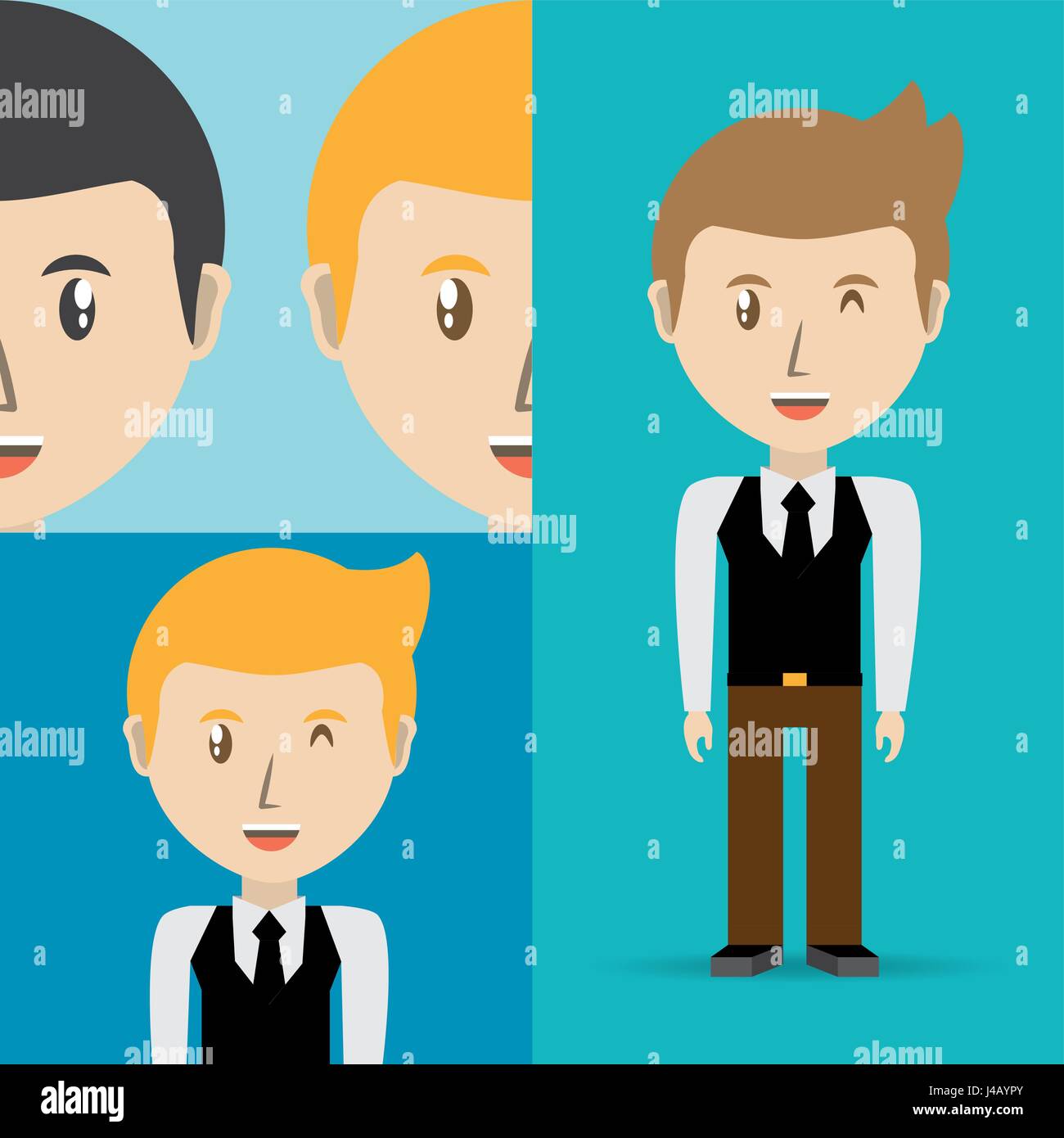set avatars men of different diversity Stock Vector Image & Art - Alamy