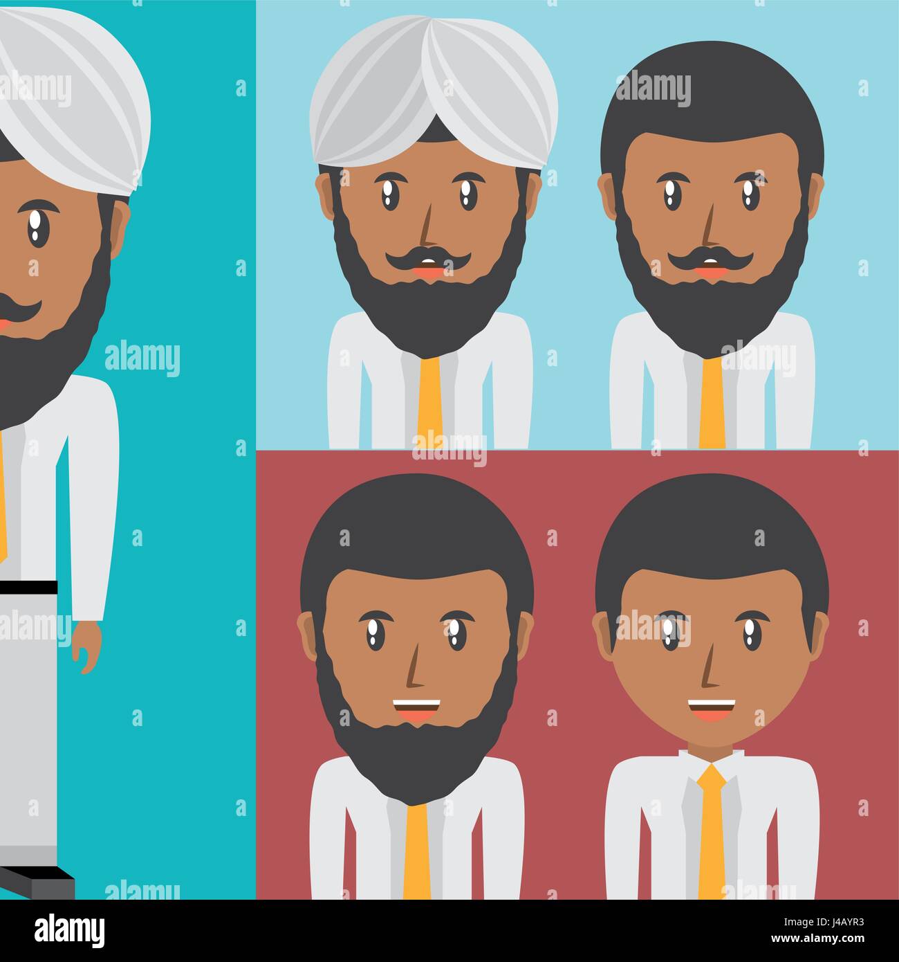 set avatars men of different diversity Stock Vector Image & Art - Alamy