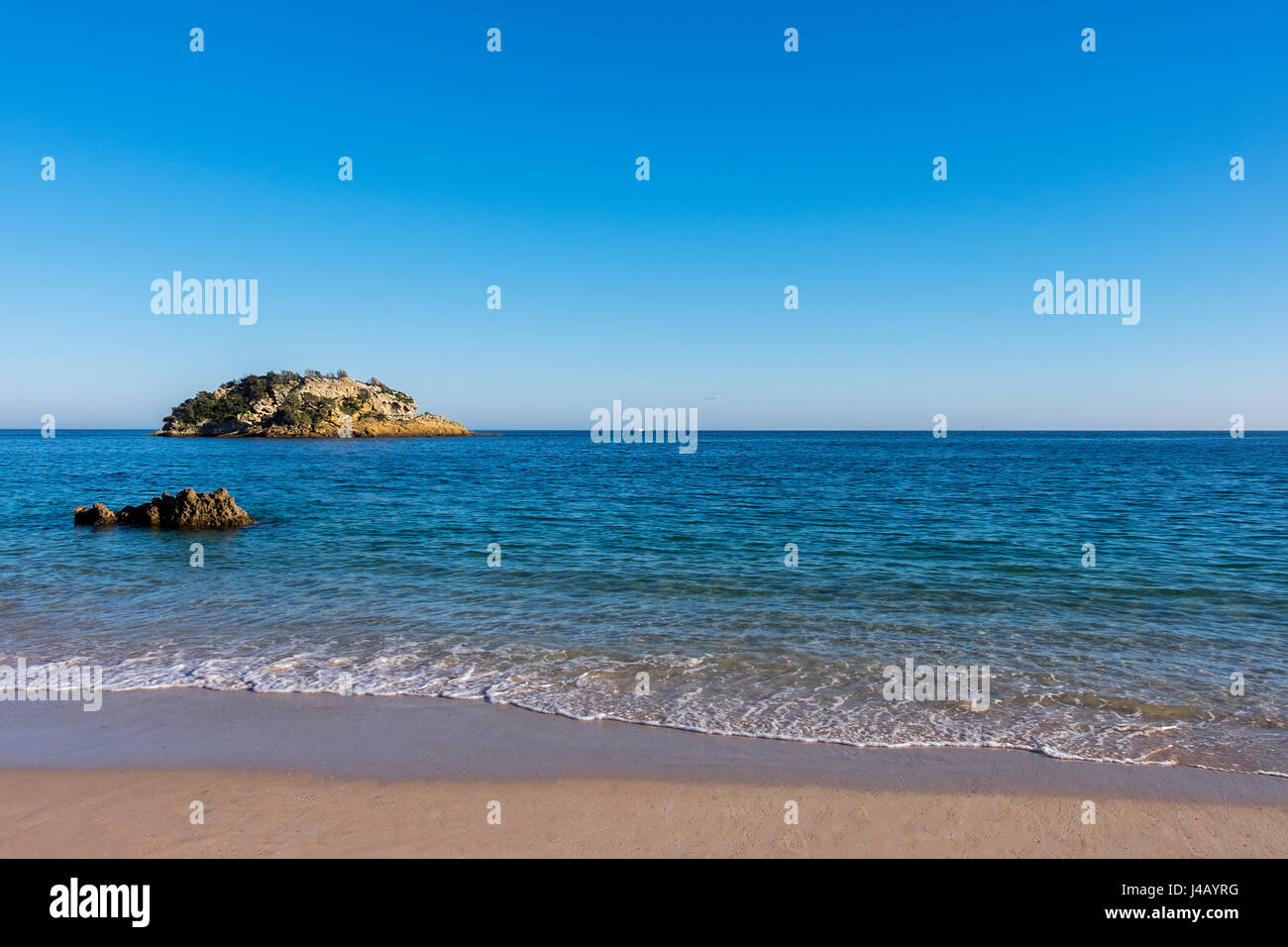 Scenic view of the Portinho da Arrabida beach in Setubal, Portugal ...