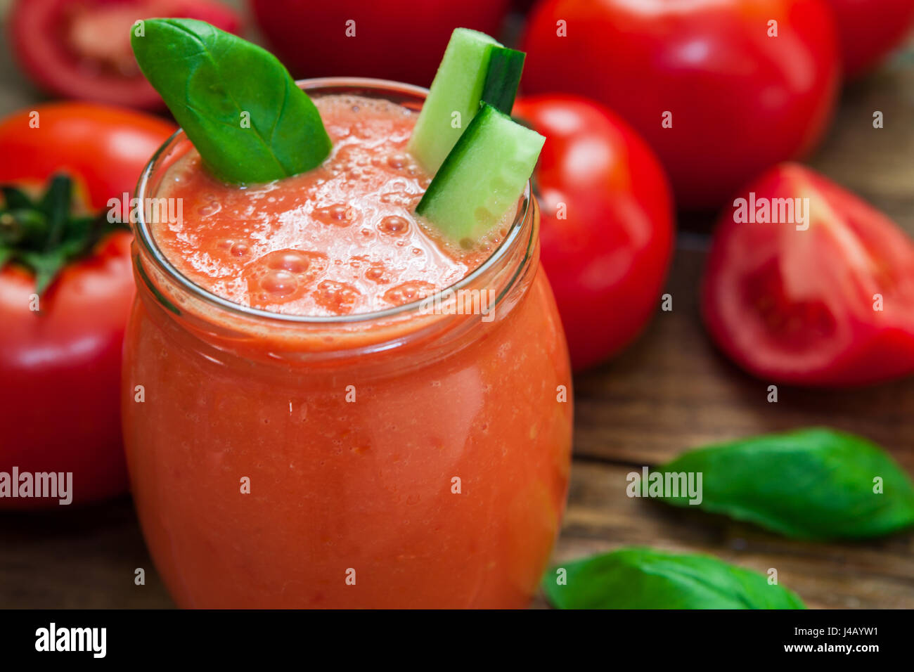 a glass of spanish cold tomato soup gazpacho Stock Photo - Alamy