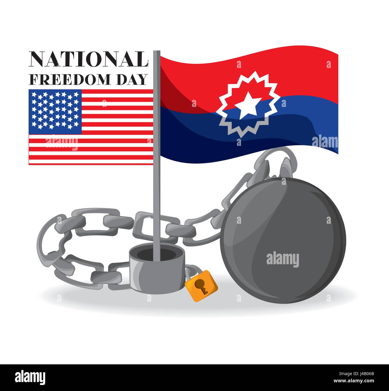 flags and chain to celebrate national freedom Stock Vector Image & Art ...