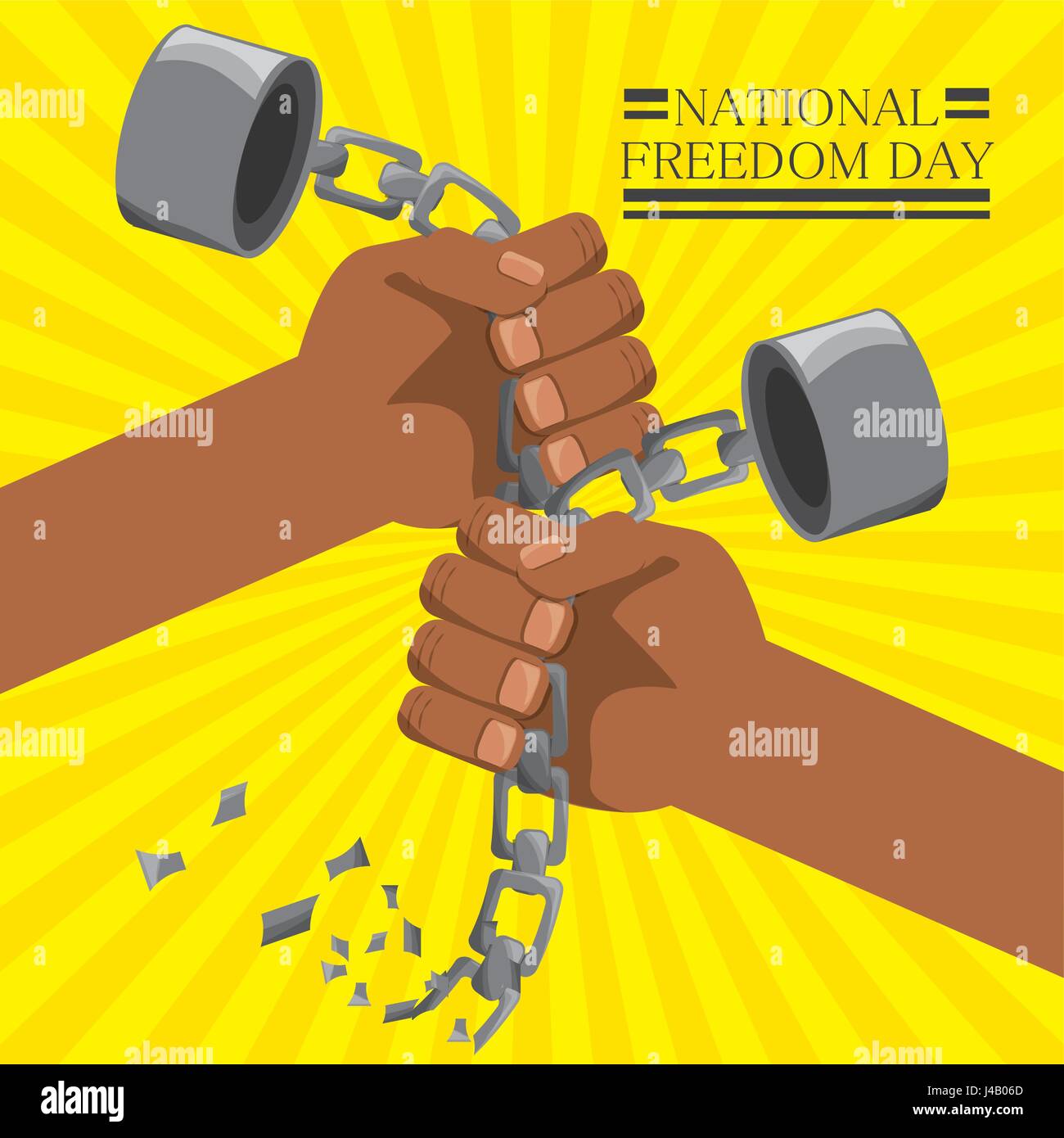 hands broken of chain to celebrate freedom day Stock Vector Image & Art ...