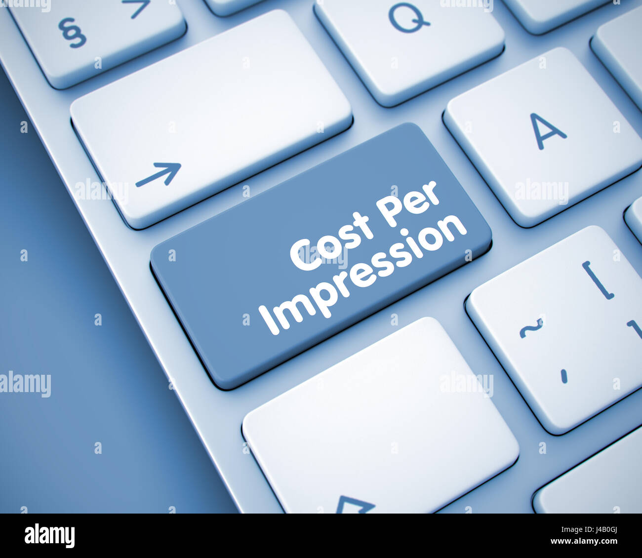 Cost Per Impression - Inscription on Keyboard Key. 3D Stock Photo - Alamy