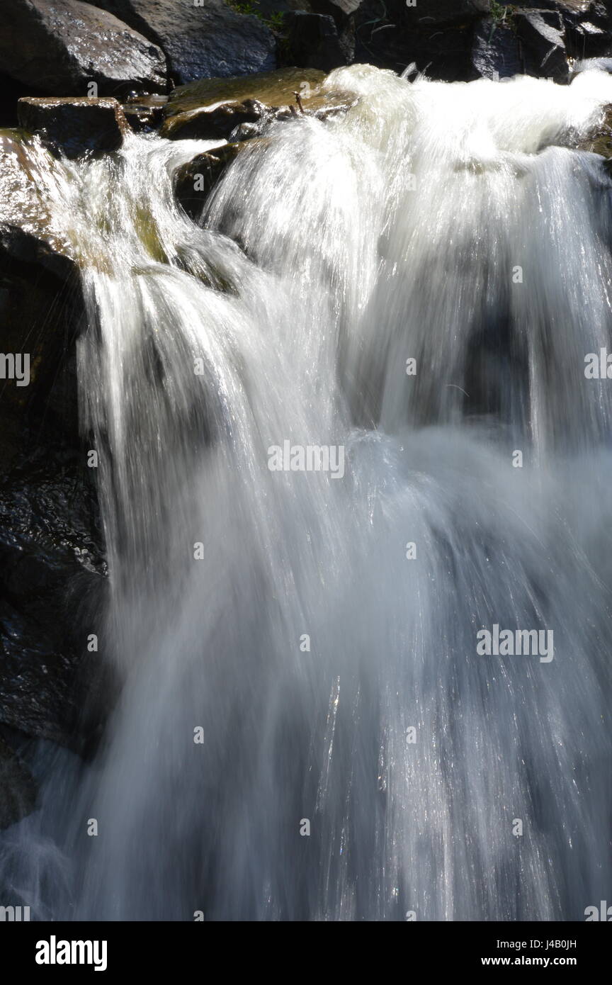 Waterfall at the park Stock Photo - Alamy