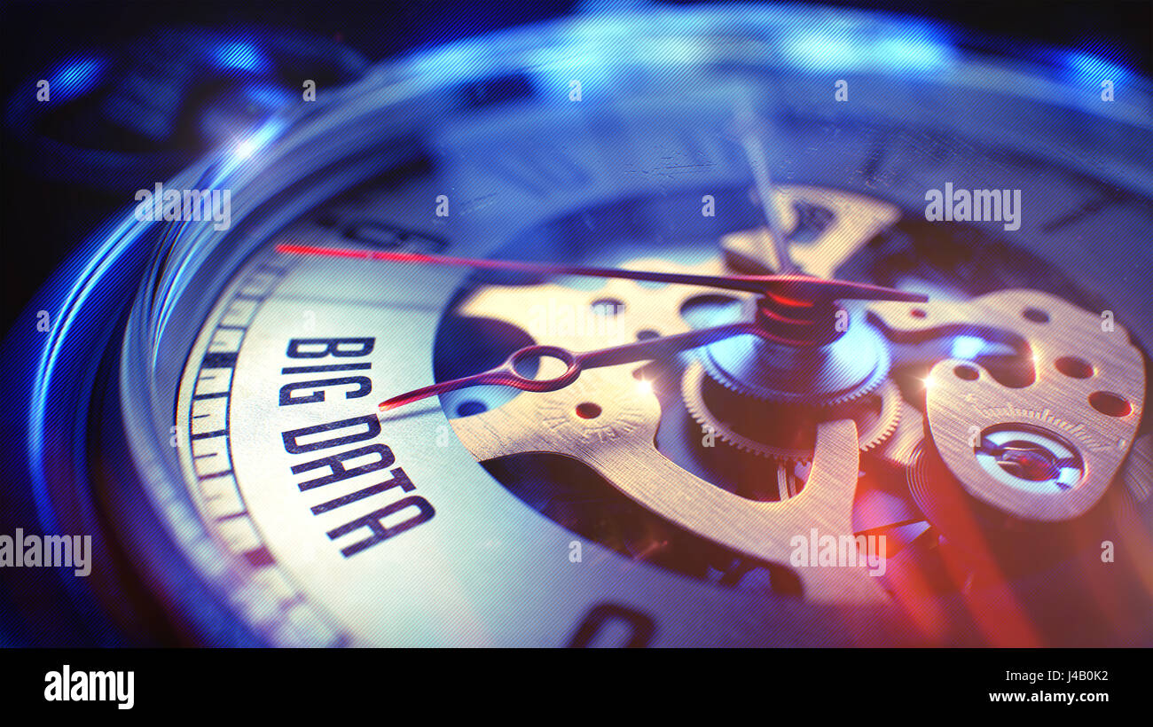 Big Data - Text on Watch. 3D Render Stock Photo - Alamy