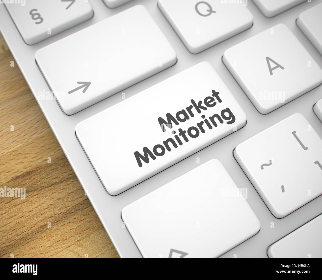 Market Monitoring - Text on White Keyboard Button. 3D Stock Photo - Alamy