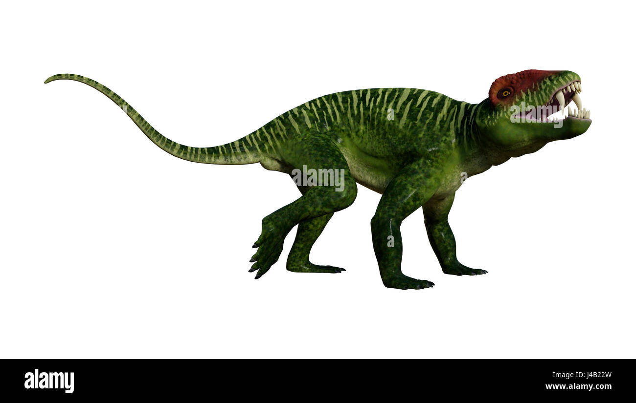 3D rendering of a dinosaur Doliosauriscus isolated on white background ...