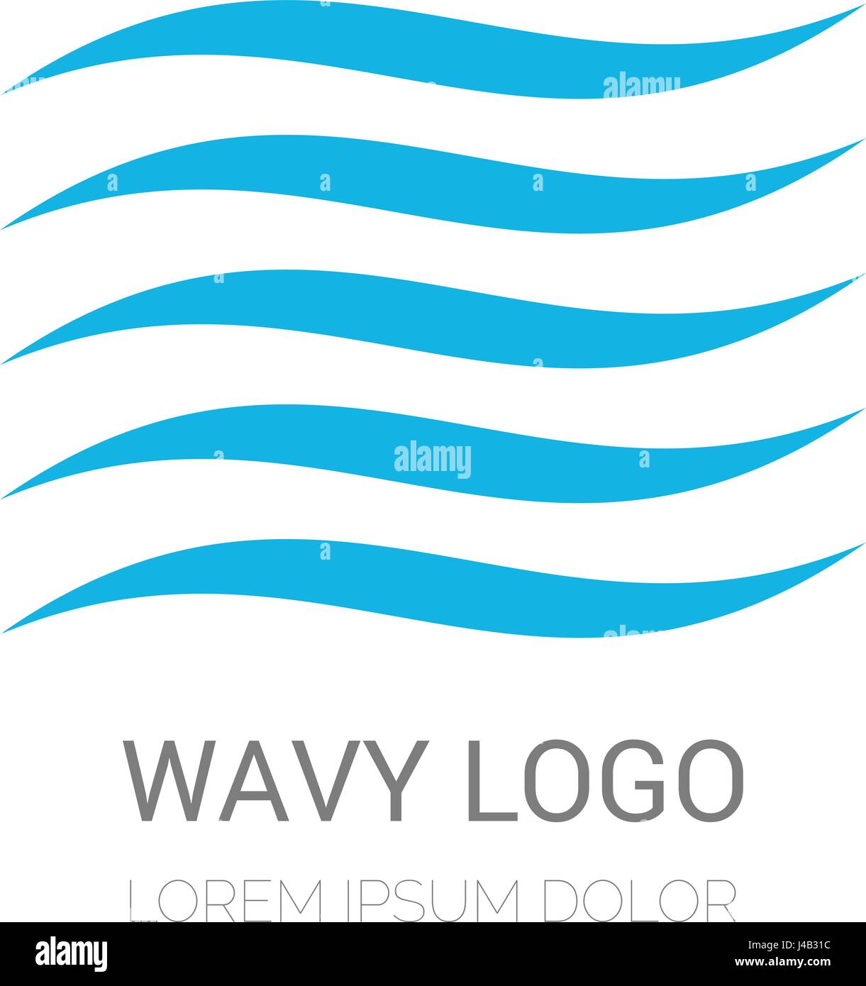 Creative wave vector logo design. Vector sign. Character logotype ...