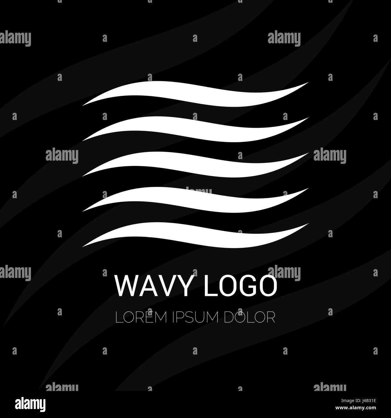 Creative wave vector logo design. Vector sign. Character logotype ...
