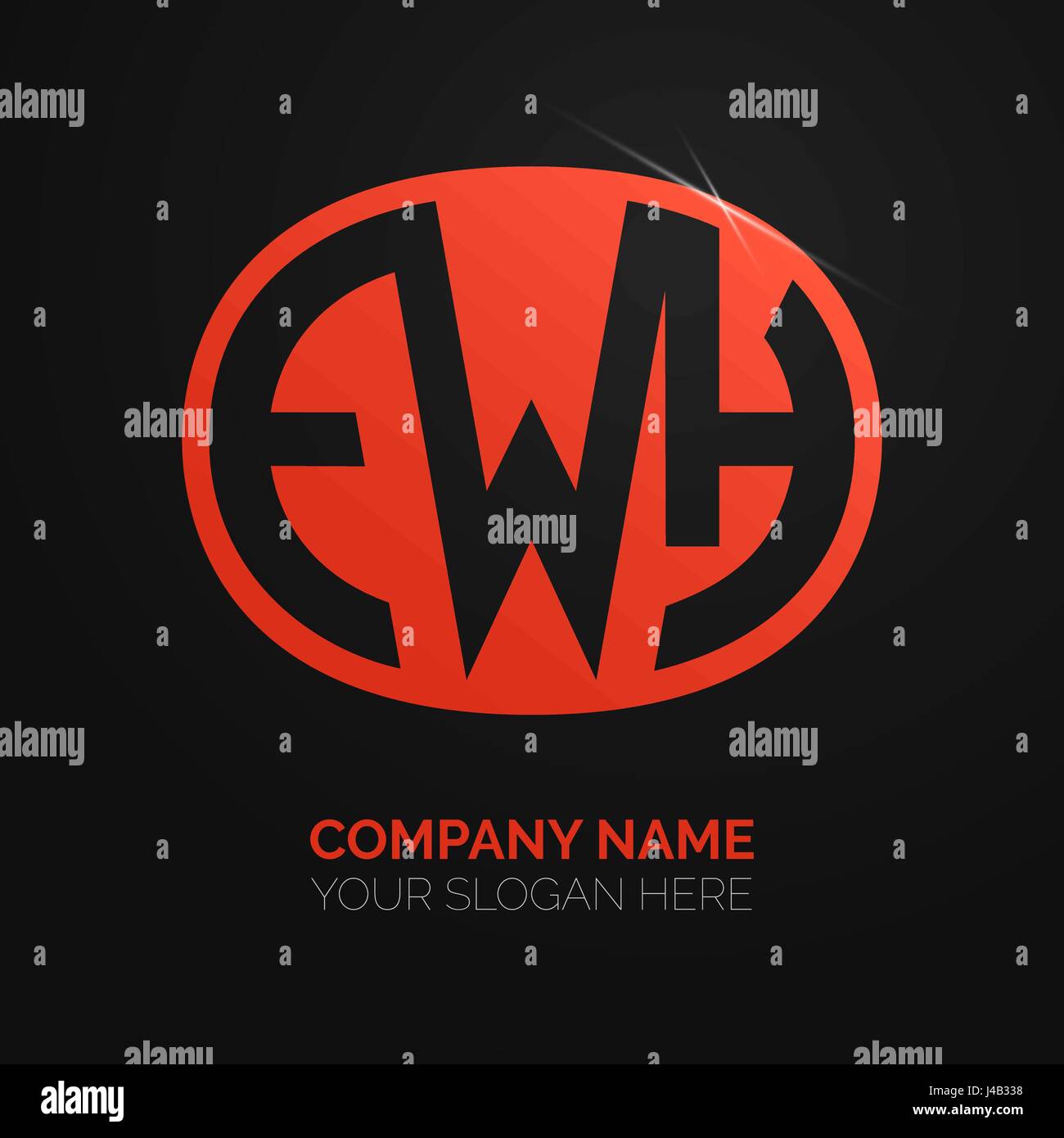 Creative EWH letter vector logo design. EWH Vector sign. Character ...