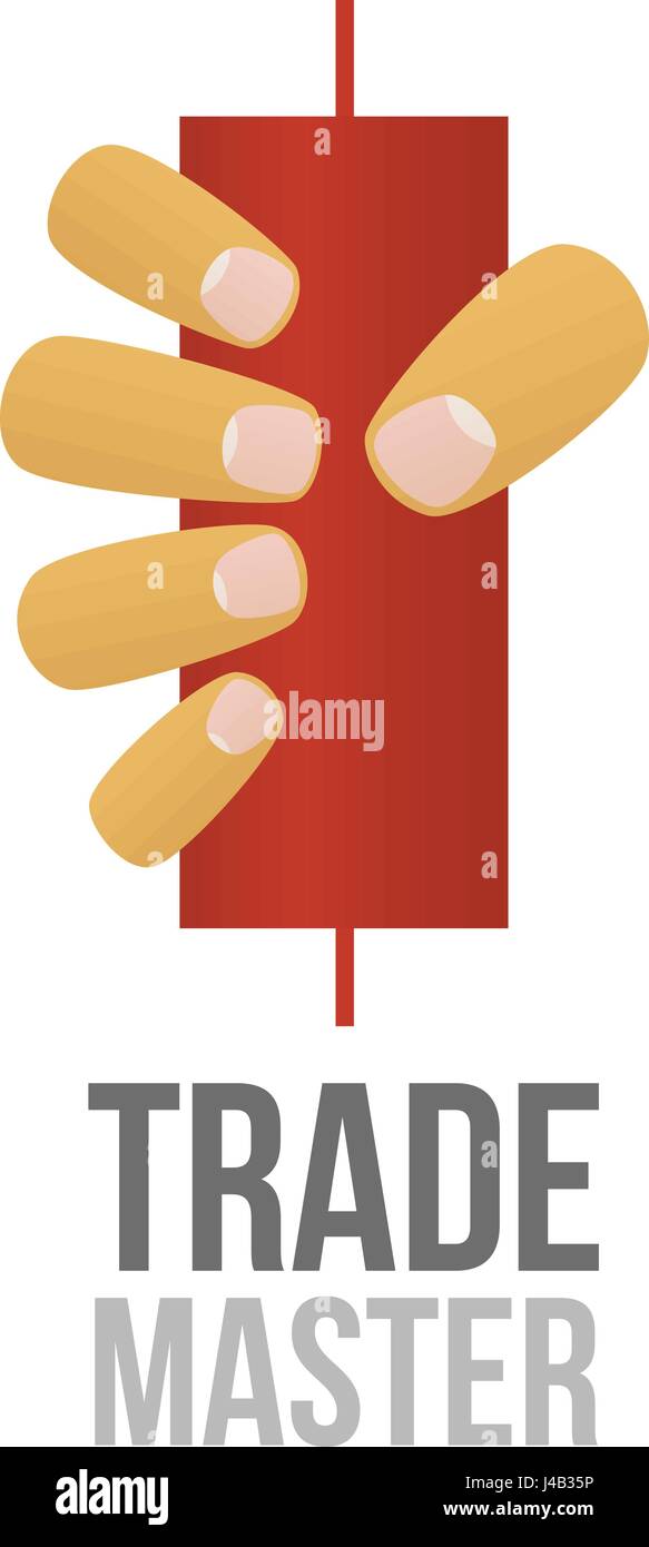 Stock market vector illustration. Forex market trading. Hand hold a ...