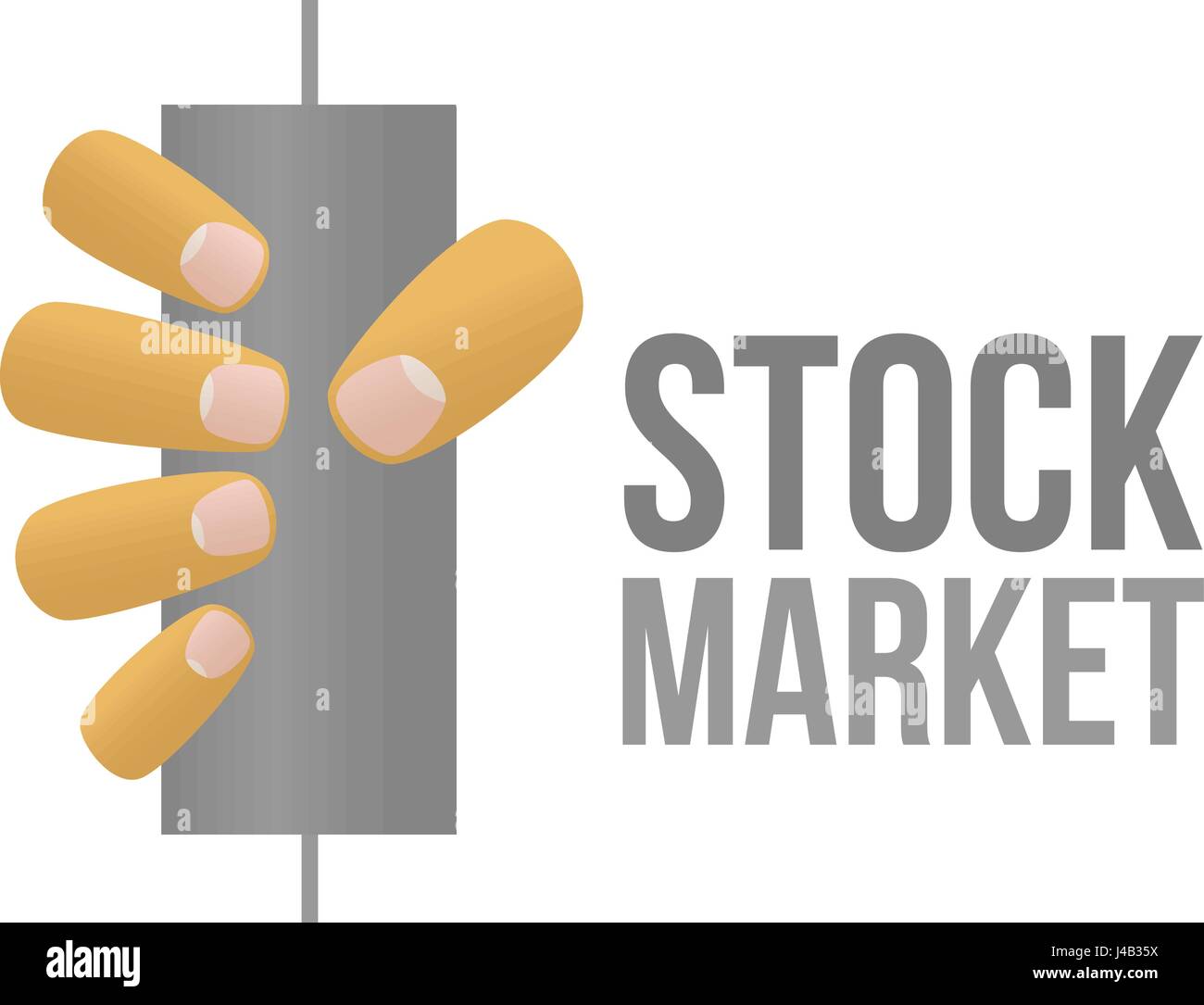 Stock market vector illustration. Forex market trading. Hand hold a ...