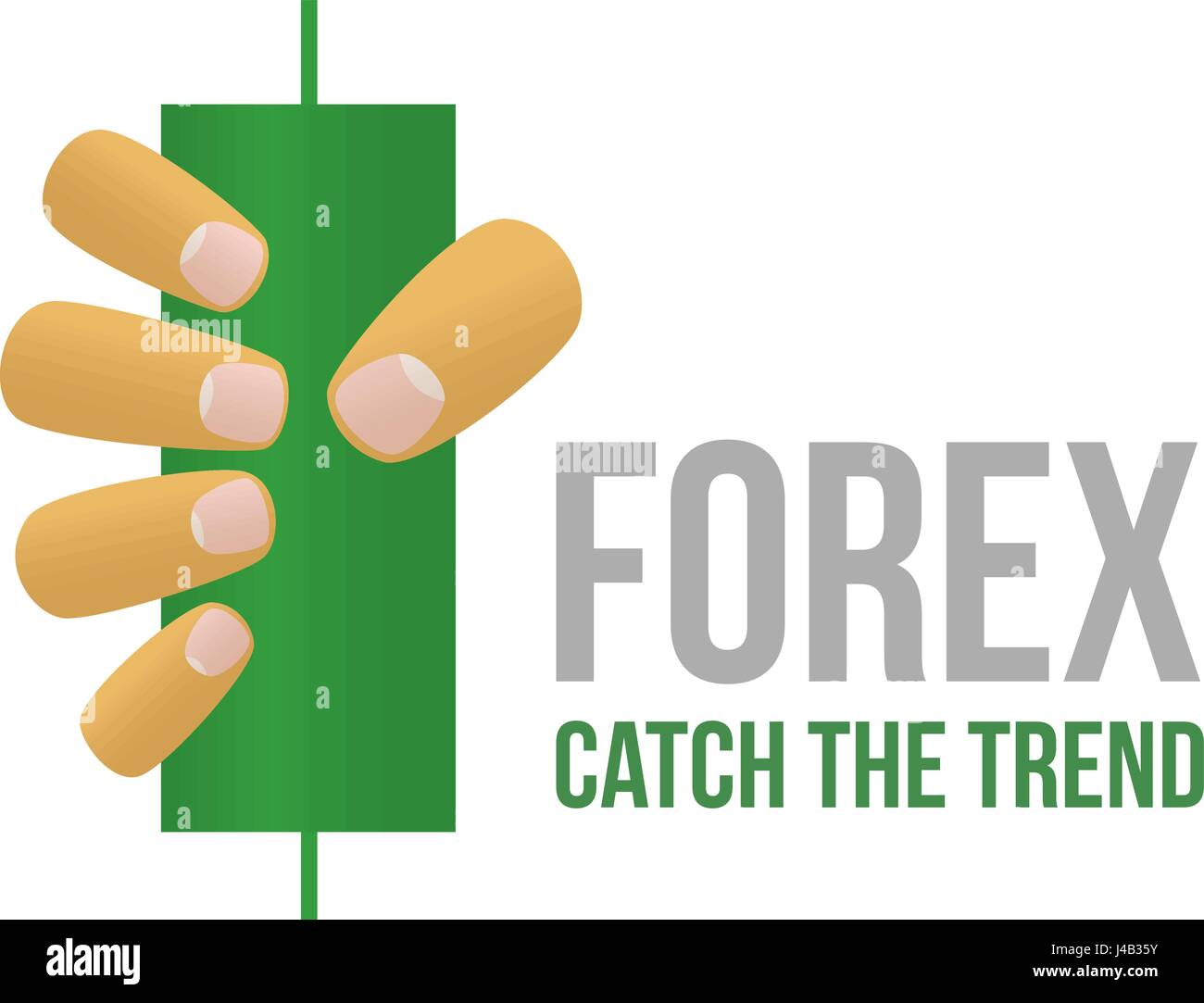Stock market vector illustration. Forex market trading. Hand hold a ...
