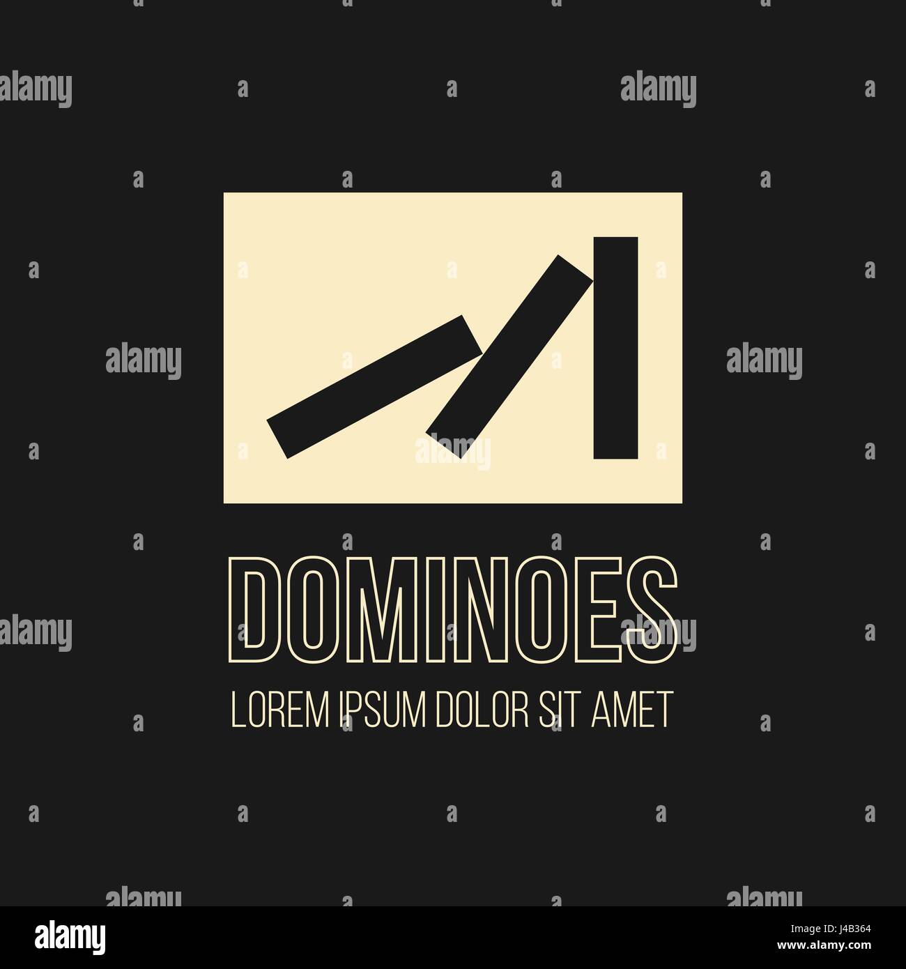 Dominoes vector logo design. Logotype icon symbol Stock Vector Image ...