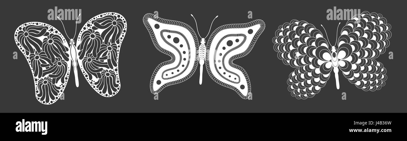Creative Butterfly Set Stock Vector Image & Art - Alamy