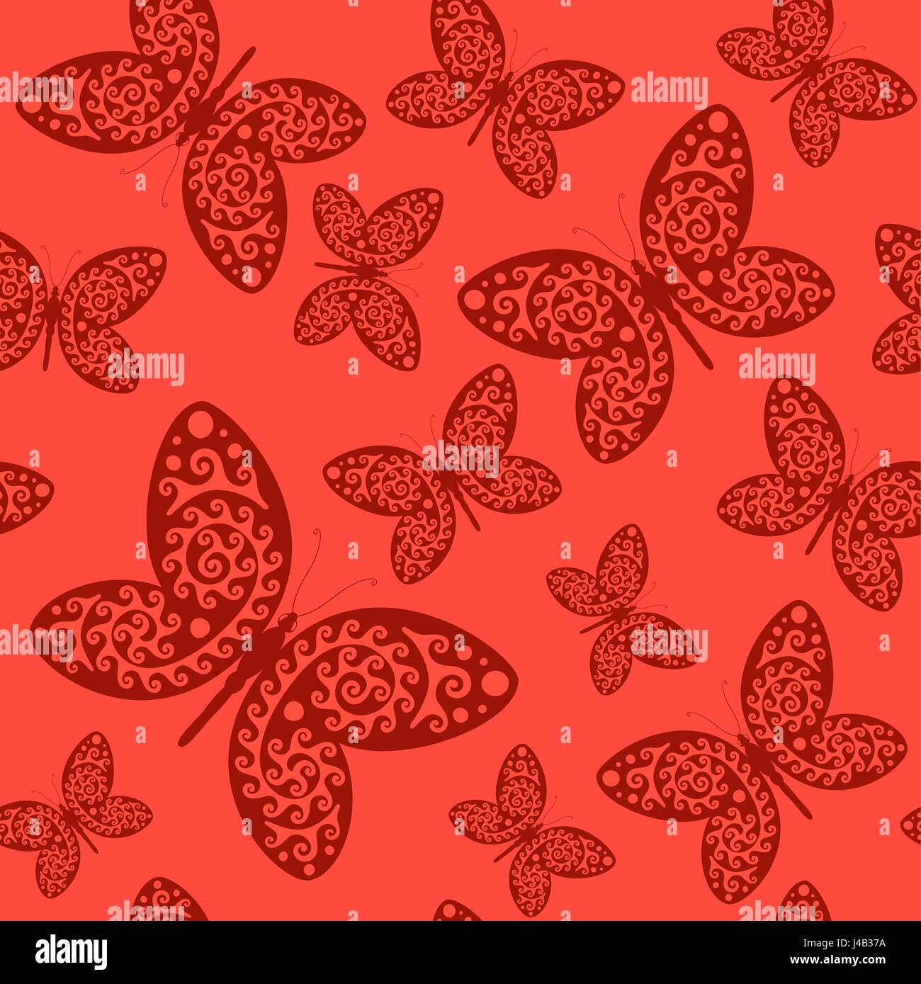 Vector butterflies seamless pattern hi-res stock photography and images ...