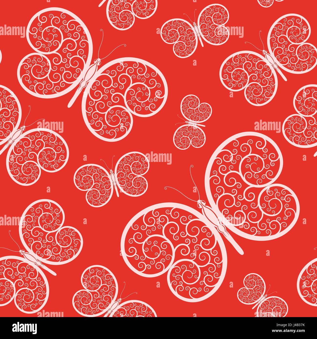 Design textile wallpaper butterflies Stock Vector Images - Alamy