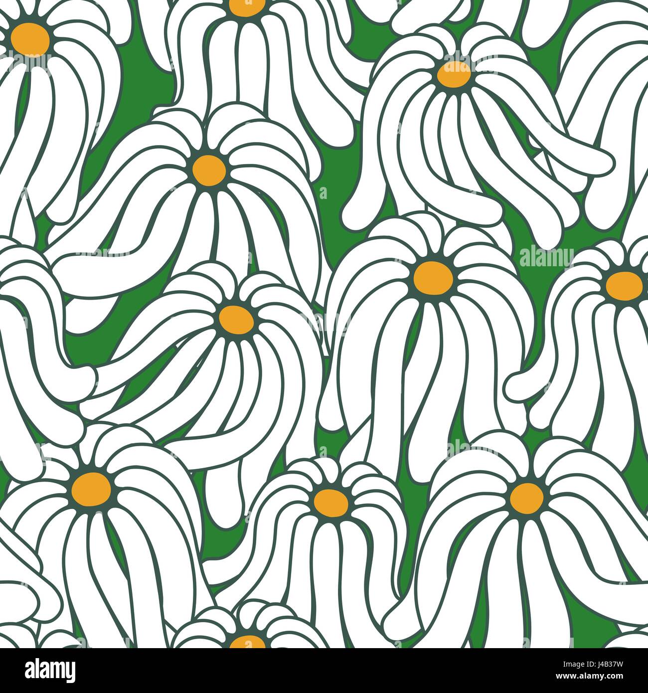 Seamless chamomile vector decorative Stock Vector Images - Alamy