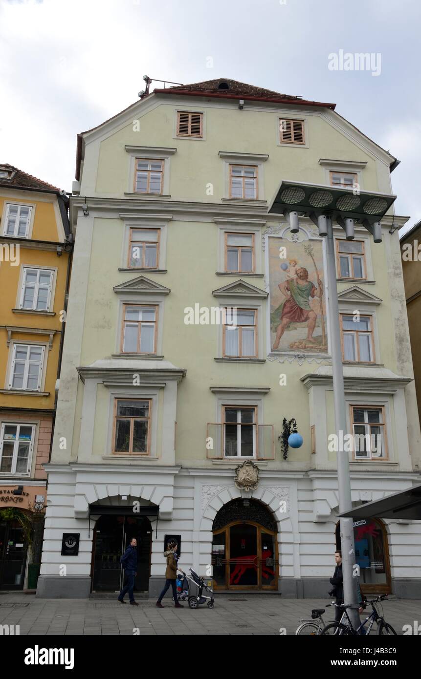 Green building at the Main Square of Graz, the capital of federal state ...