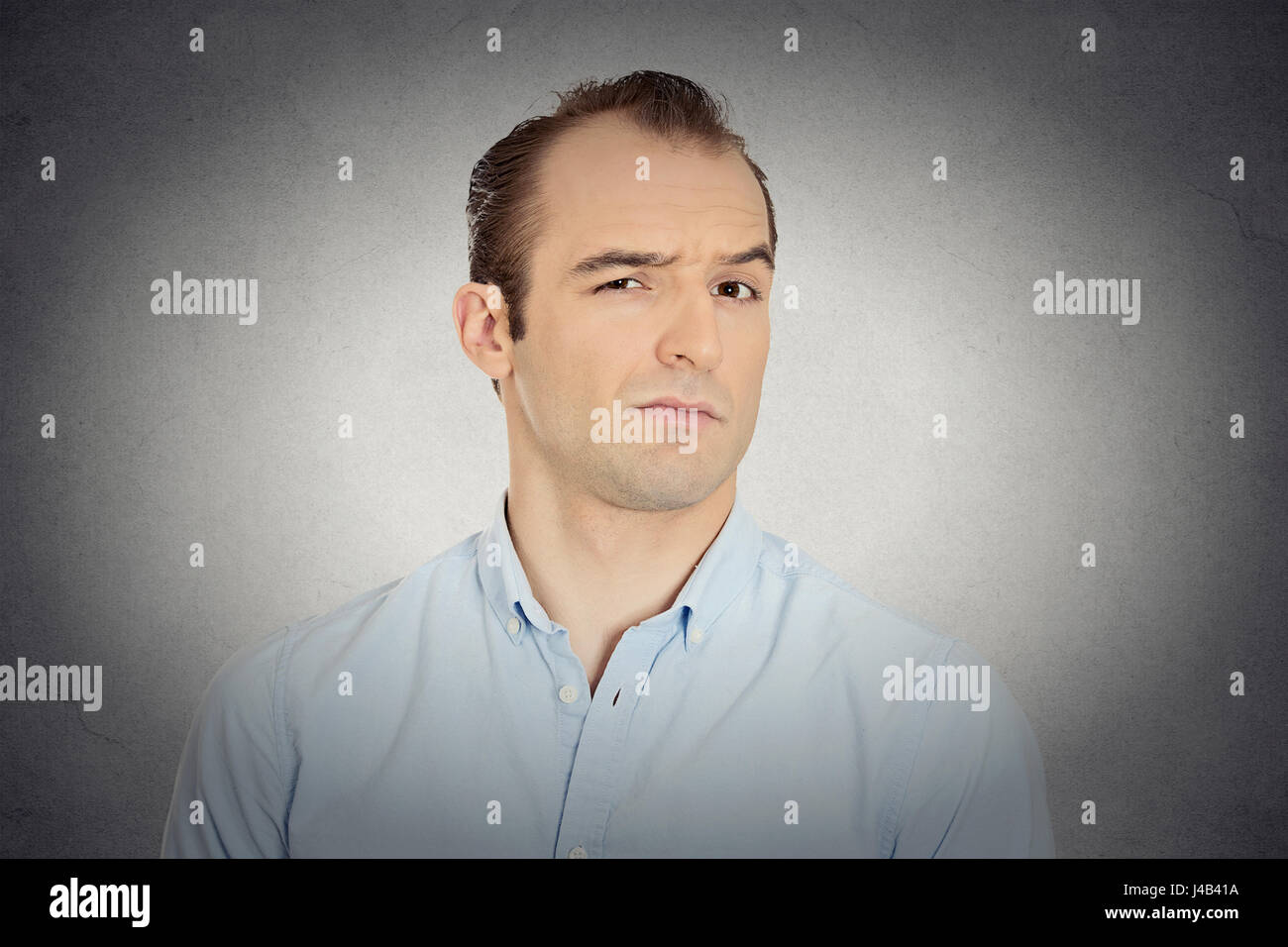 Man interview job skeptical hi-res stock photography and images - Alamy