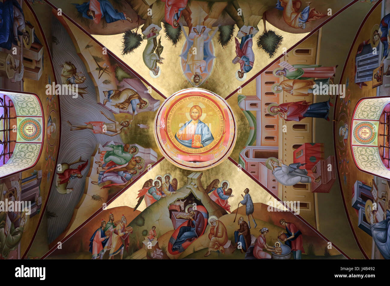 Israel, the Greek Orthodox St. Elias monastery on Mount Tabor Stock ...