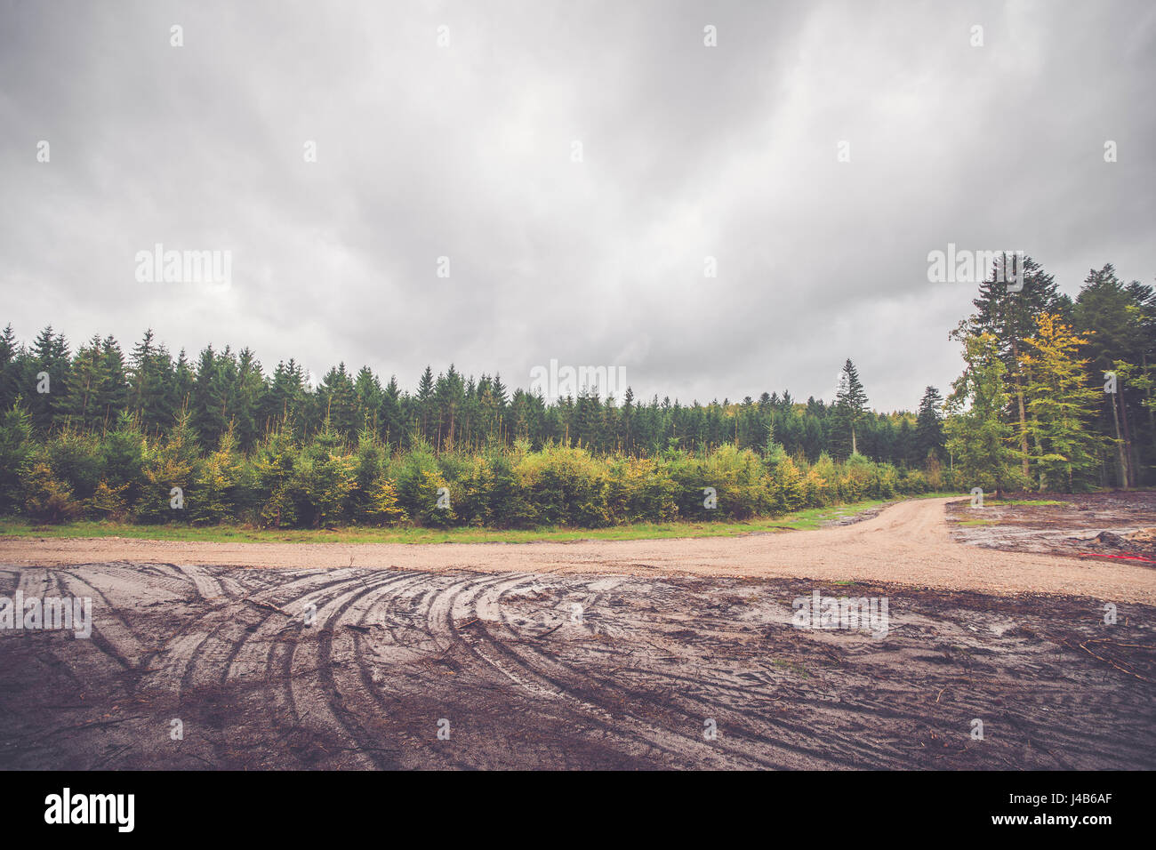Wheel tracks in natural hi-res stock photography and images - Alamy