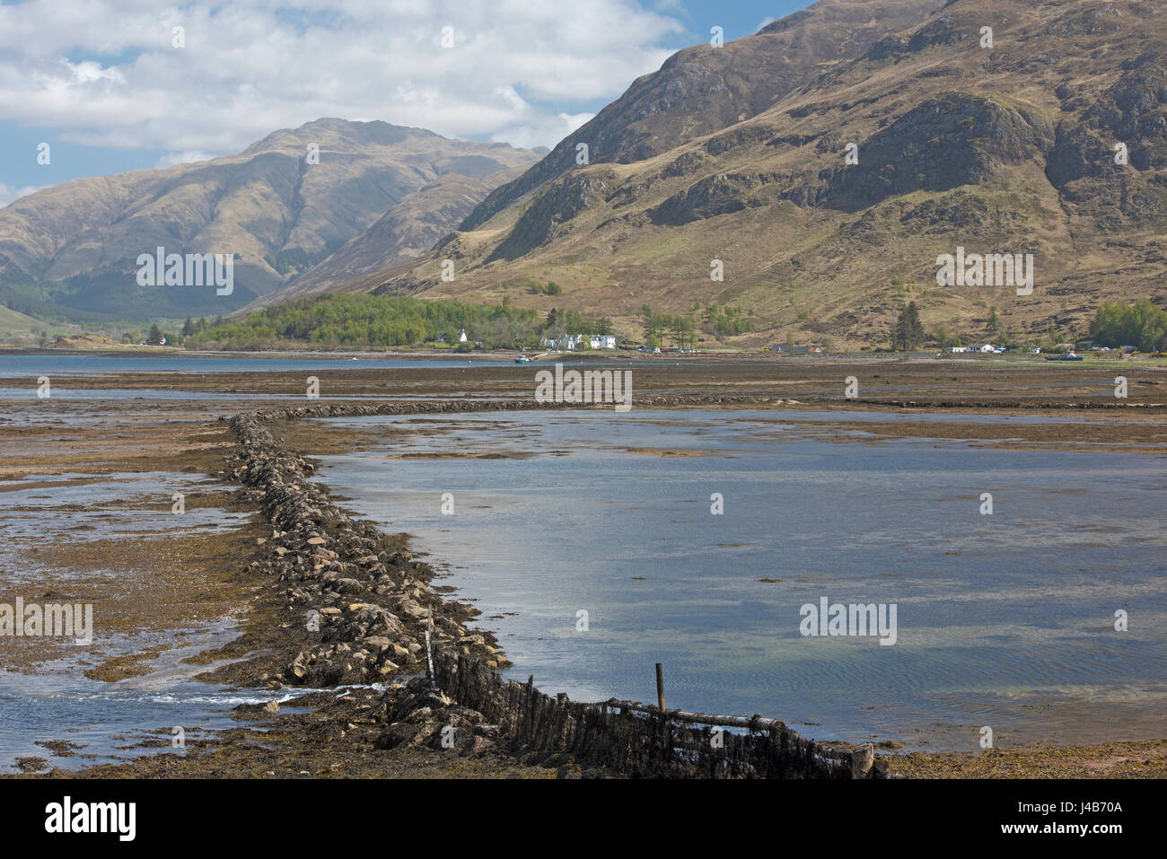 Loch Duich by Sheil Bridge in Kintail district on the West of Scotland ...