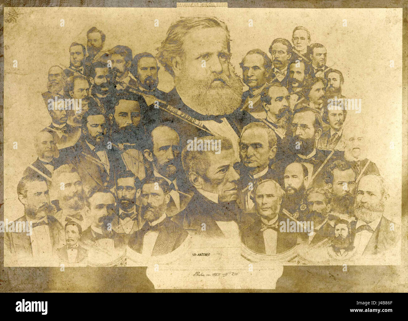 Pedro II of Brazil and politicians Stock Photo - Alamy