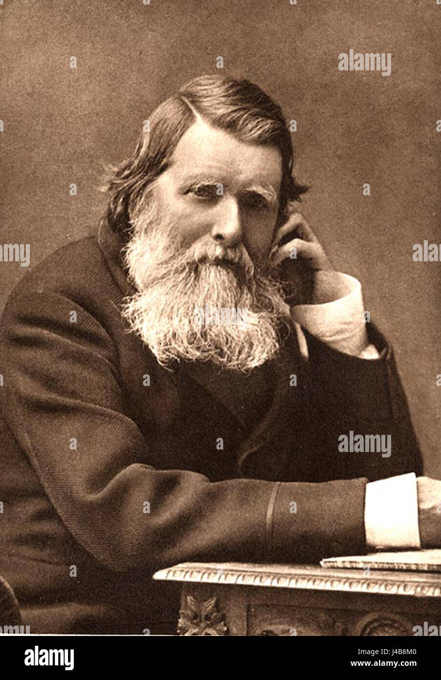 Portrait of John Ruskin, by Herbert Rose Barraud, 1882 Stock Photo - Alamy