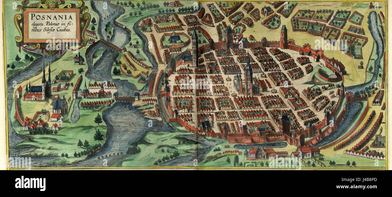 Old poznan map hi-res stock photography and images - Alamy
