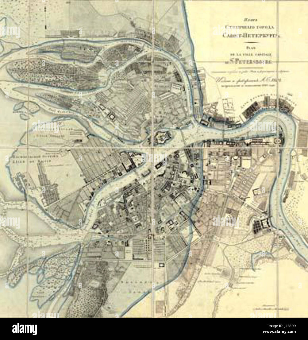 The 'Plan SPb 1825' is a historical map showing the layout of St ...