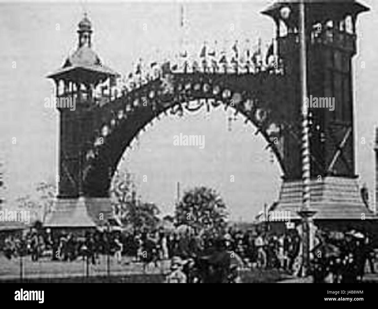 Prague exibition gate 1891 Stock Photo - Alamy