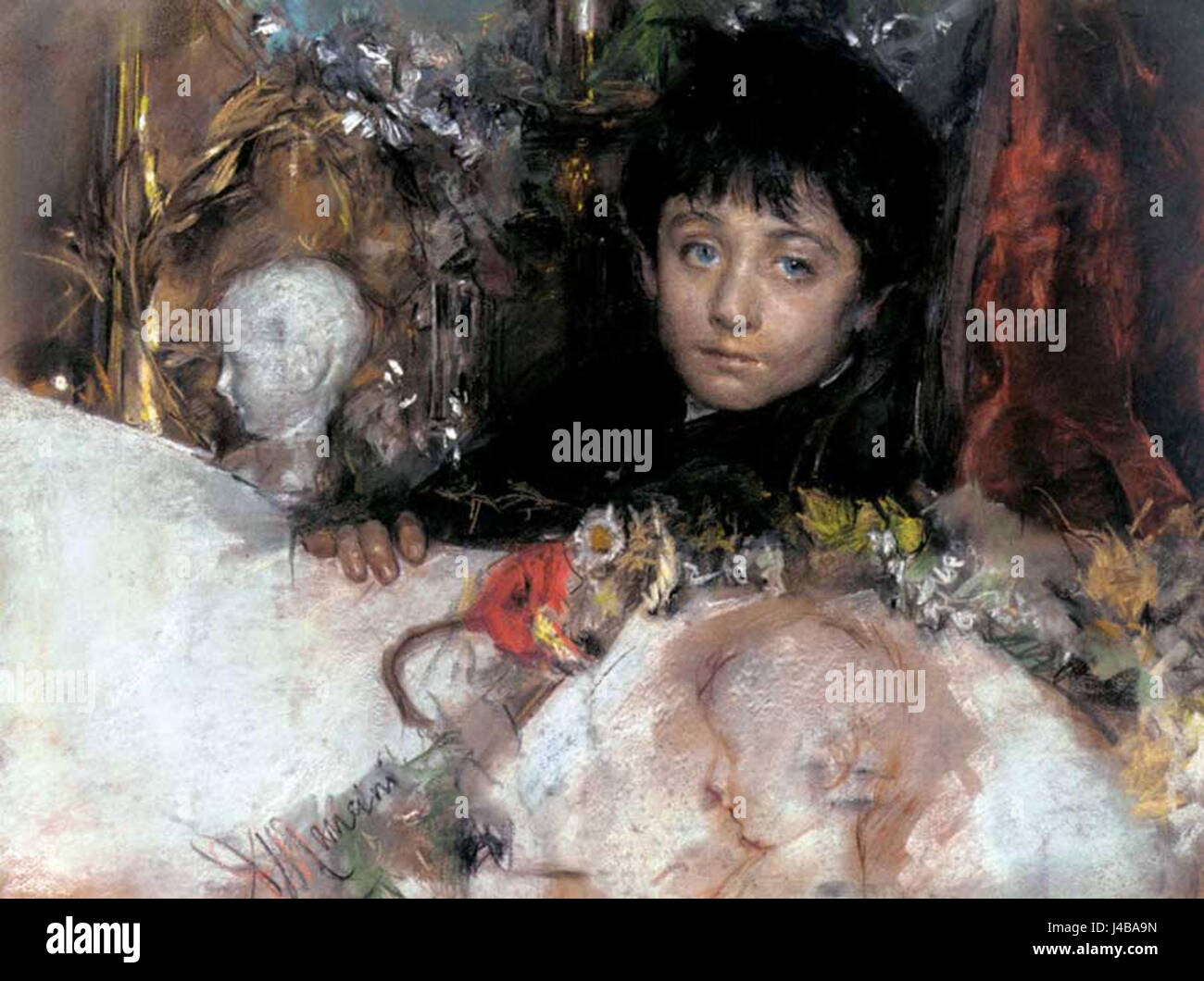 Portrait Of A Young Boy Mancini Stock Photo - Alamy