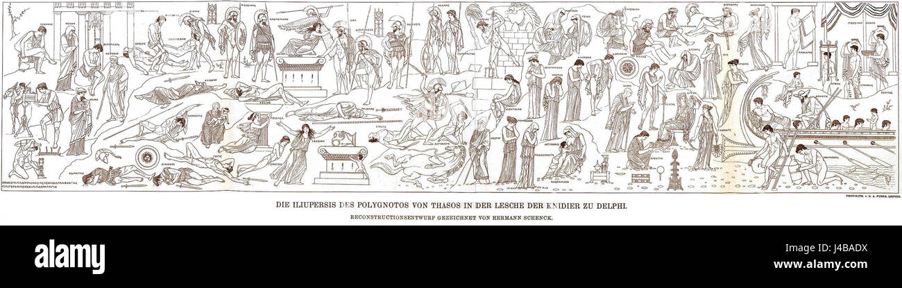 Reconstruction of Iliupersis by Polygnotus Stock Photo - Alamy