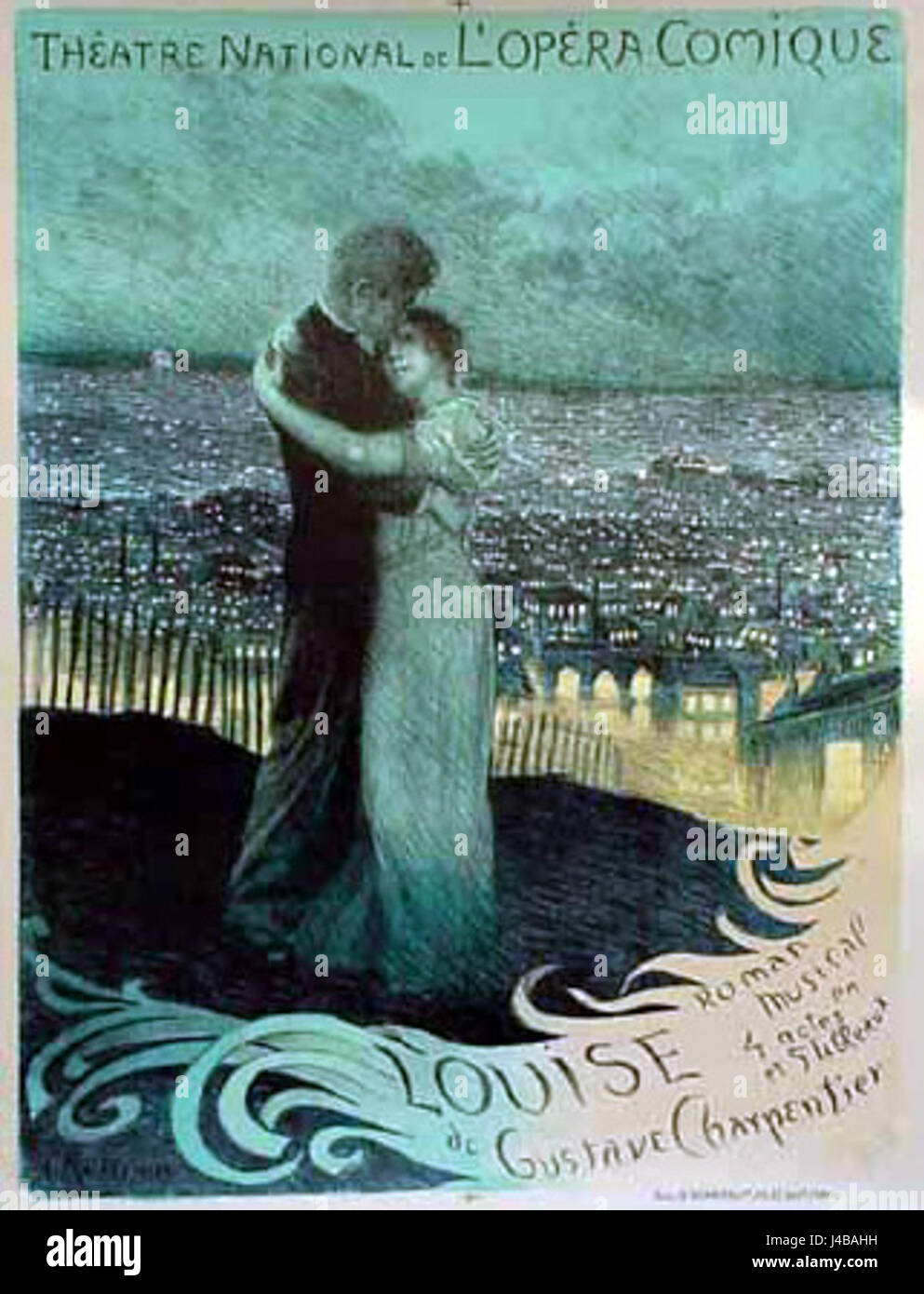 Poster Louise Opera By Charpentier Stock Photo - Alamy