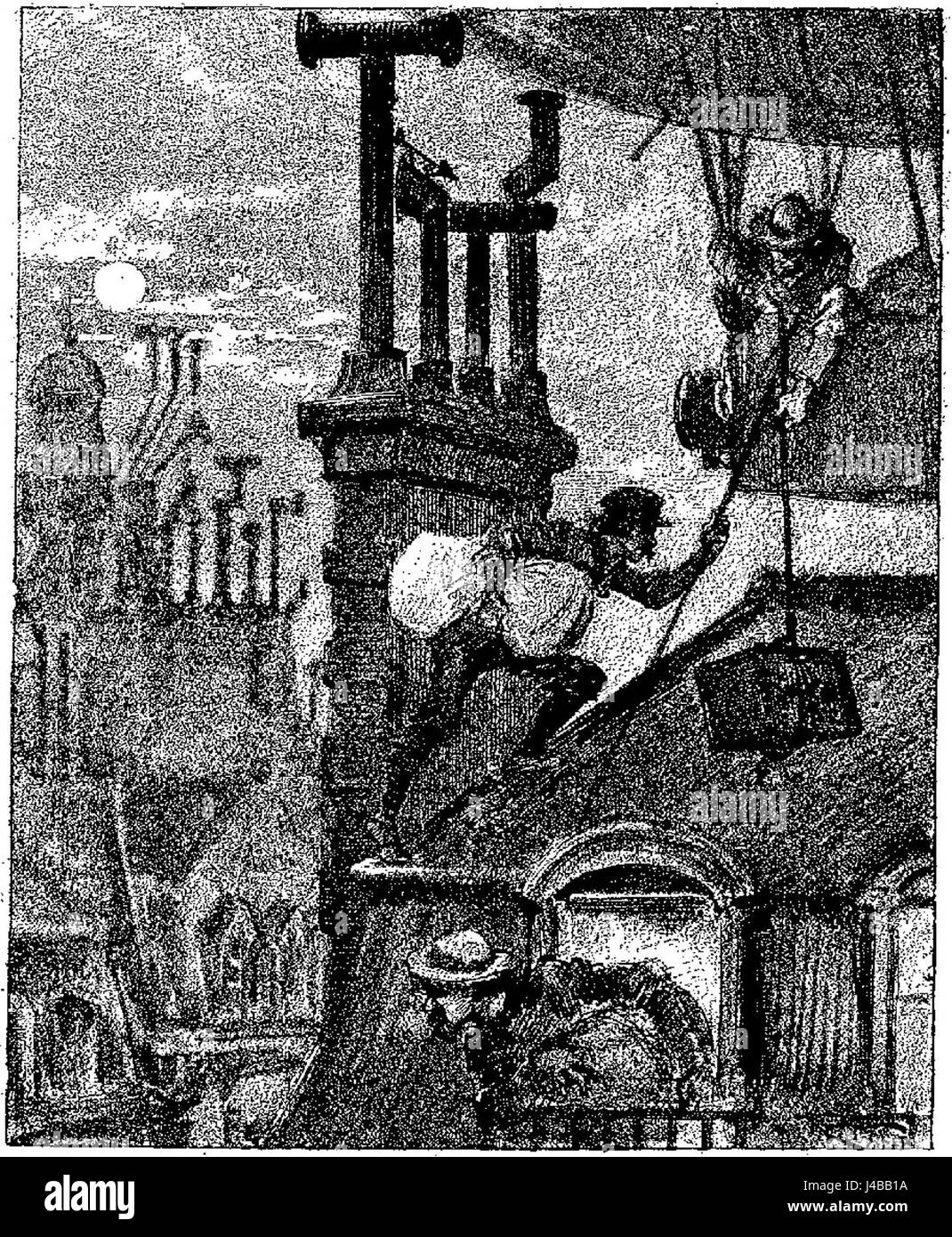 This page from *Le VingtiÃ¨me SiÃ¨cle* by Albert Robida showcases an ...