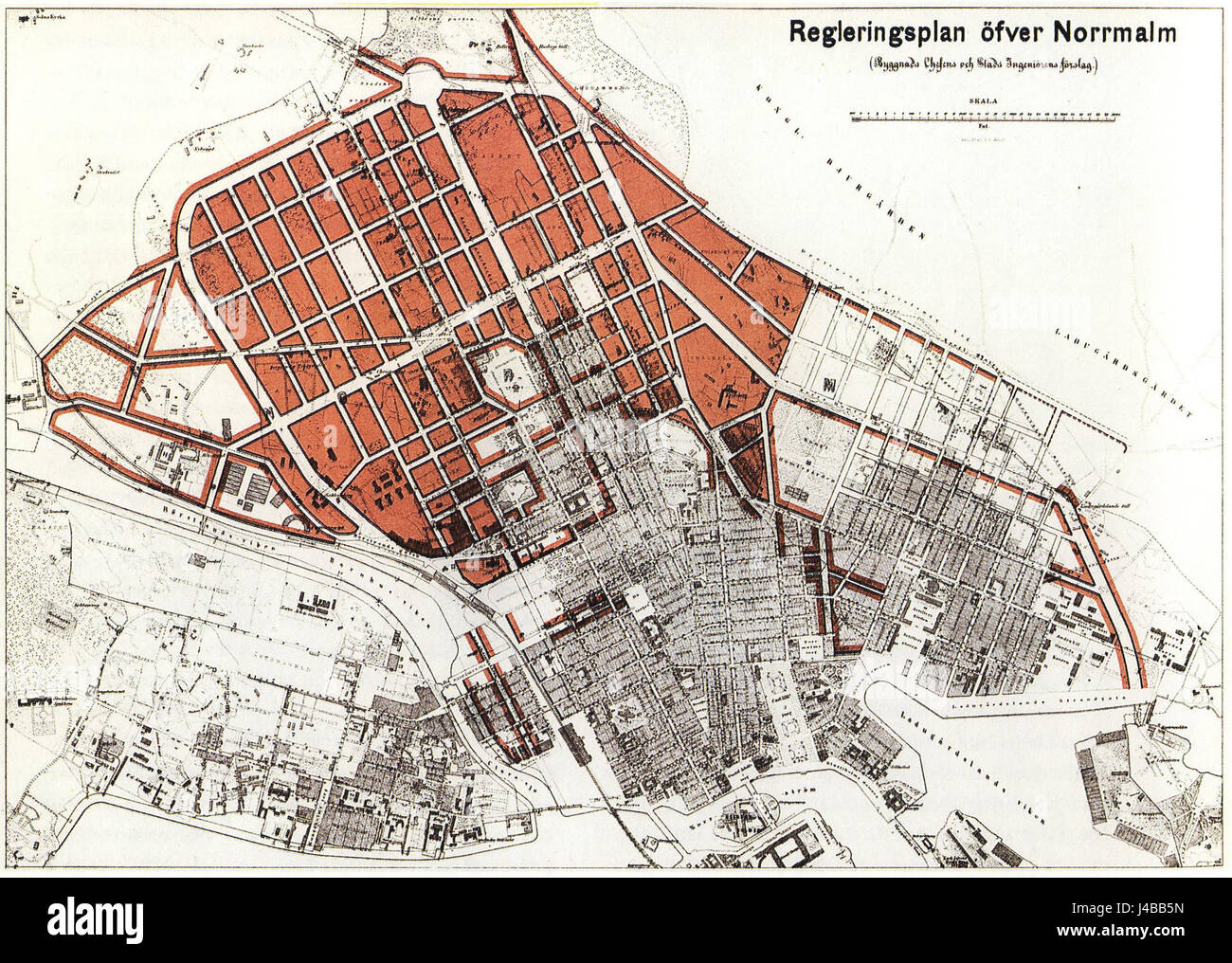 This is a planning document or map from 1876, detailing the urban ...