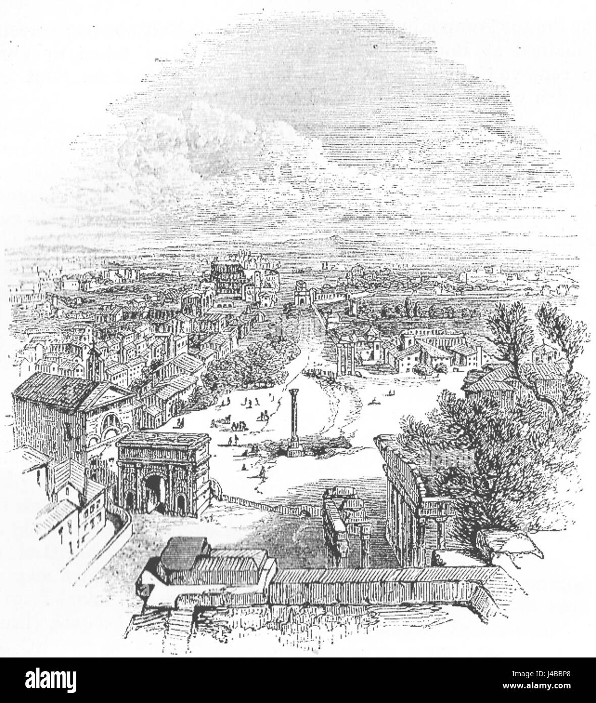 View historical ruins in ancient Black and White Stock Photos & Images ...