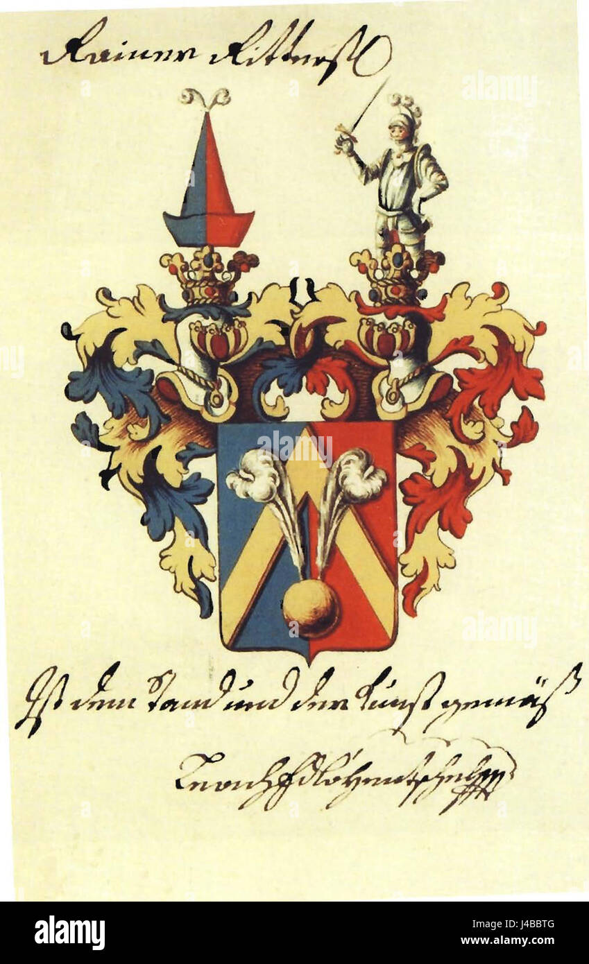 Rainer von Harbach's Wappen 22 is a heraldic design, featuring a family ...