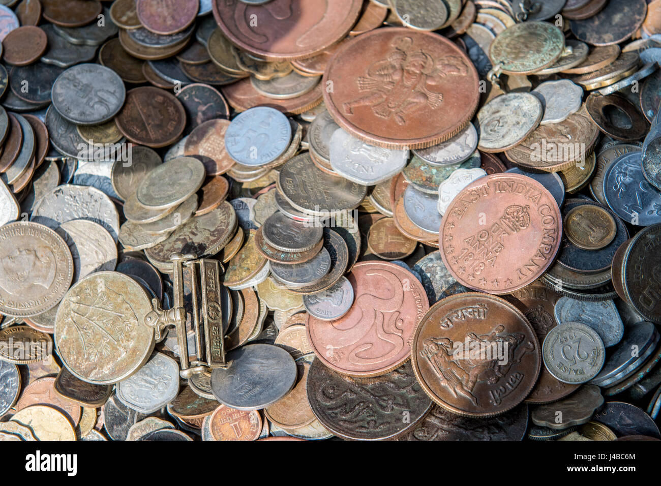 Indian coins hi-res stock photography and images - Alamy