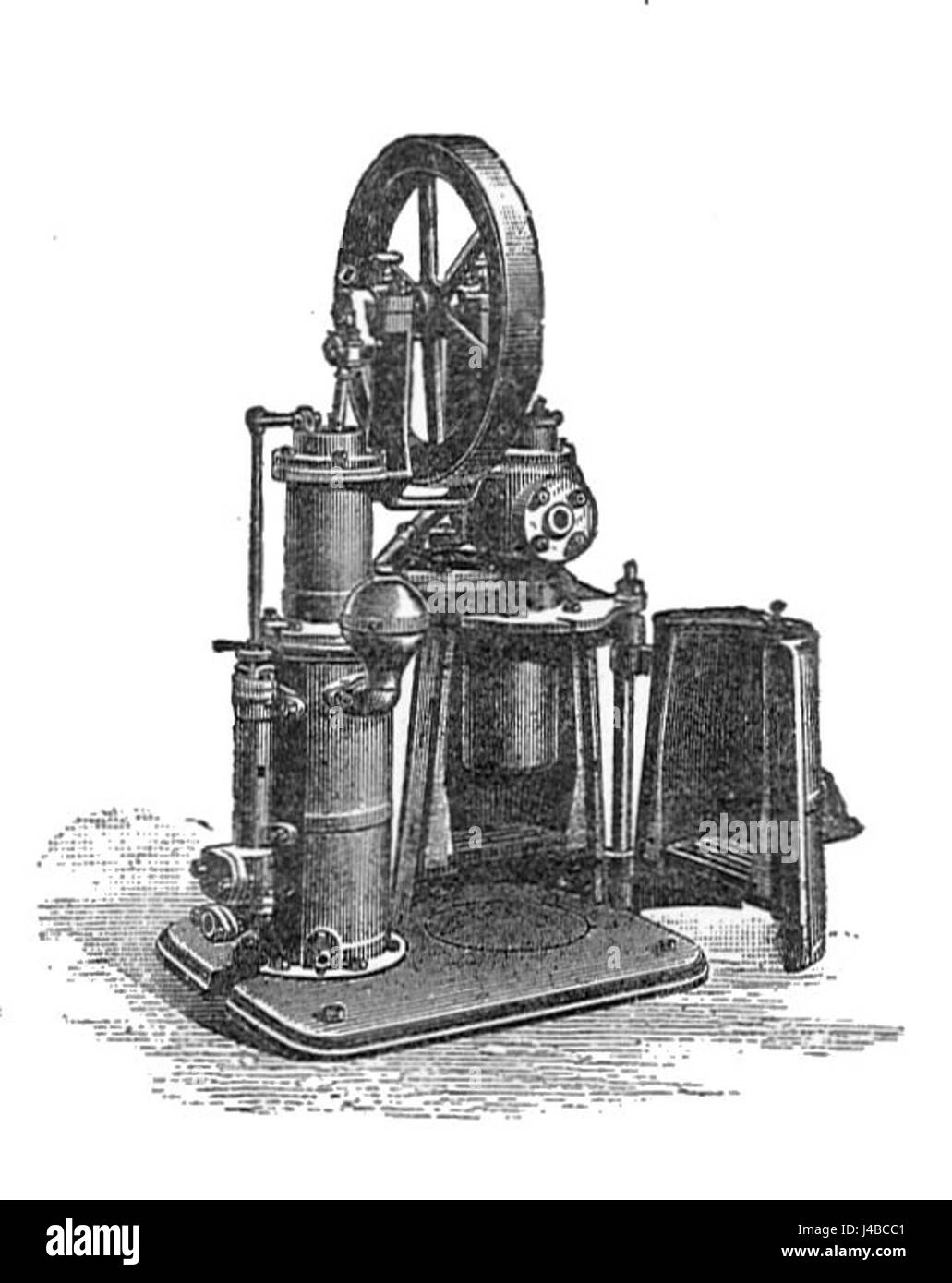 Rider hot air engine, furnace open (Rankin Kennedy, Modern Engines, Vol ...