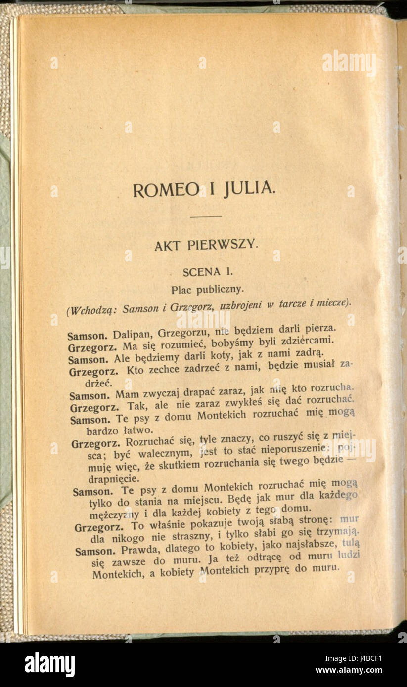 'Romeo i Julia' (Romeo and Juliet) is a famous tragedy by William ...