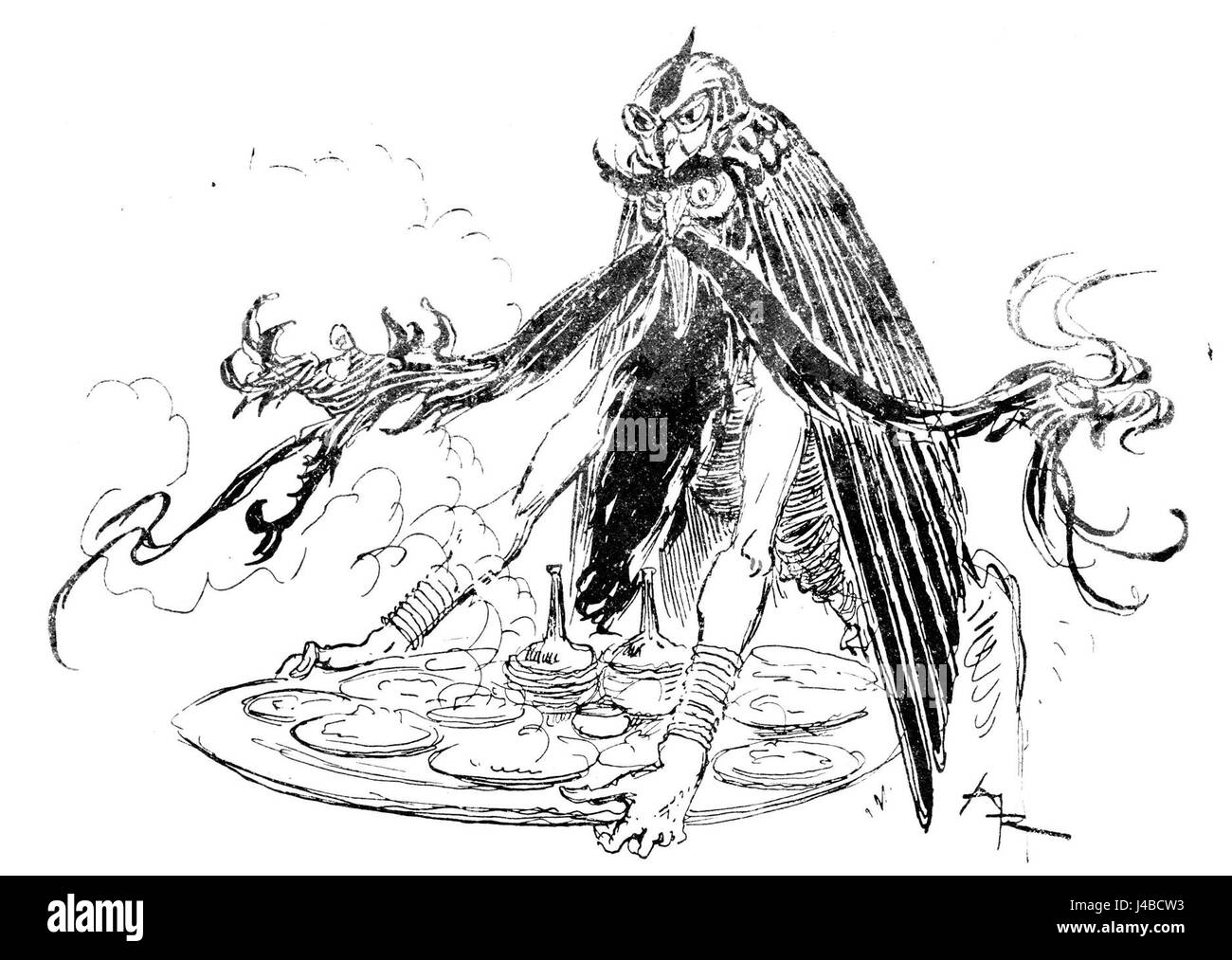 This refers to an illustration by Albert Robida for the story of ...