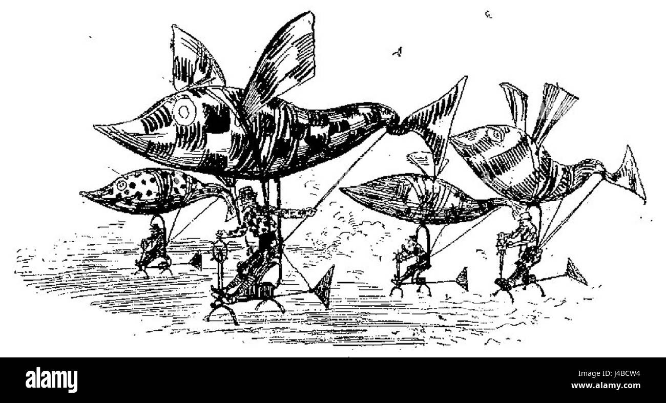 The illustration from 'VingtiÃ¨me SiÃ¨cle' by Albert Robida presents a ...