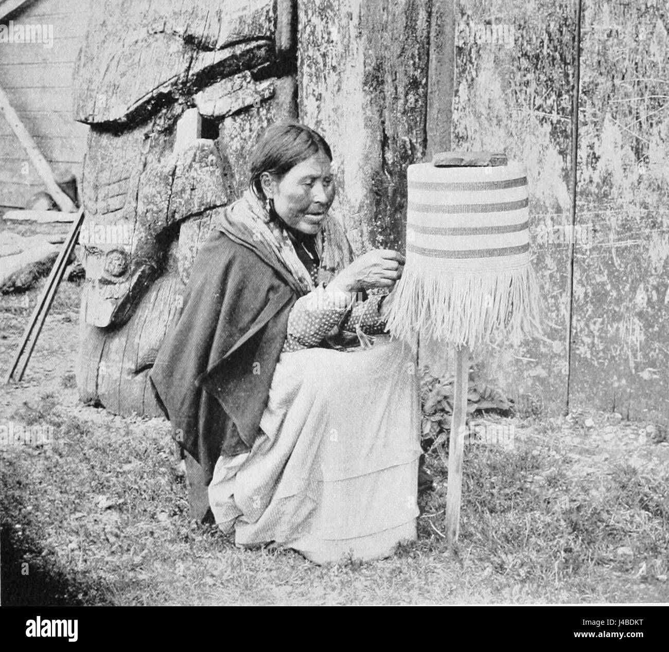 This image depicts a Haida woman from Masset, an Indigenous community ...