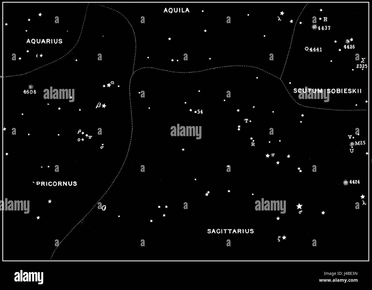 Historical map of stars chart hi-res stock photography and images - Alamy